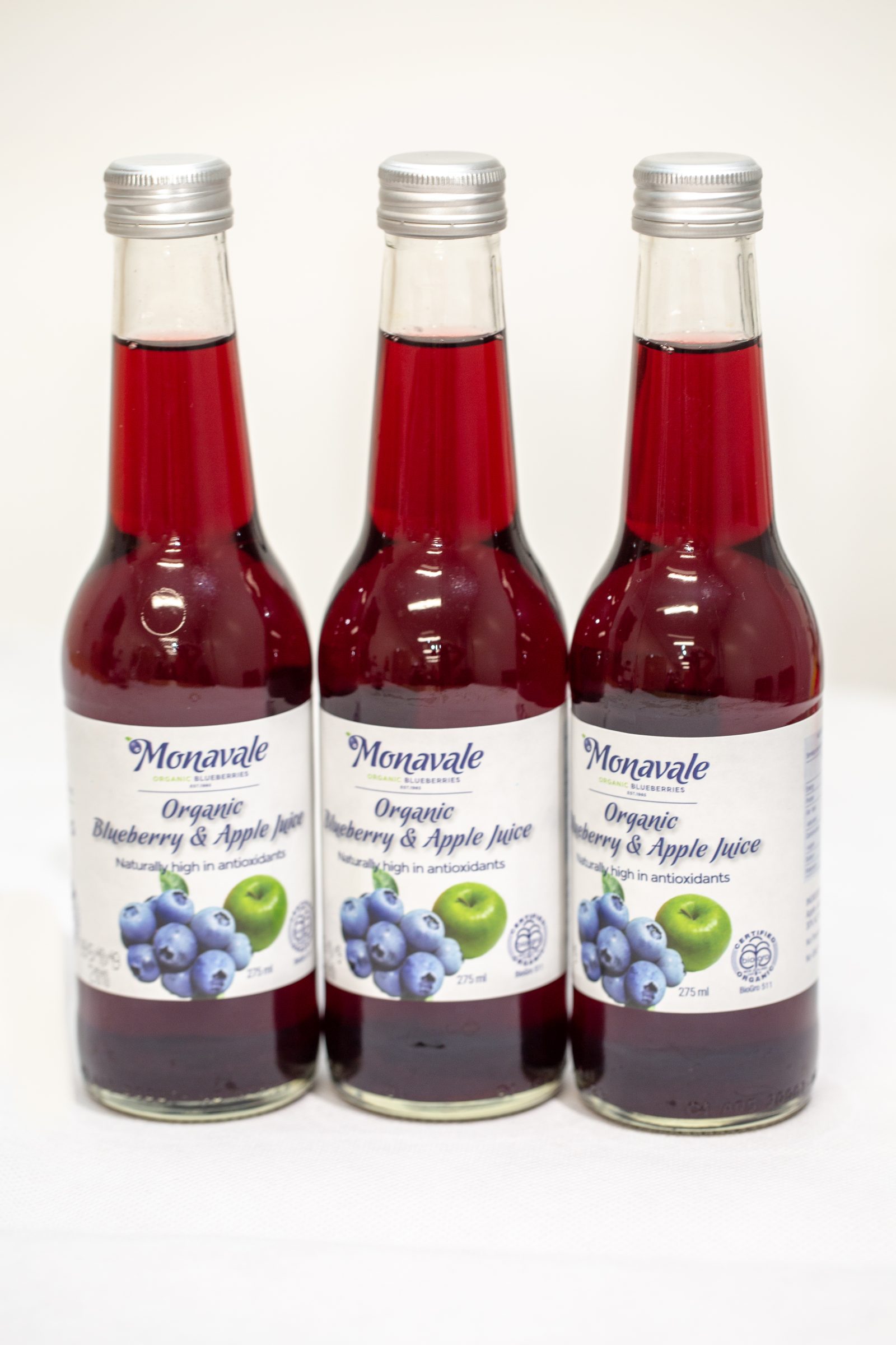 Blueberry & Apple Juice Box 15 Bottles - Monavale Organic Blueberries